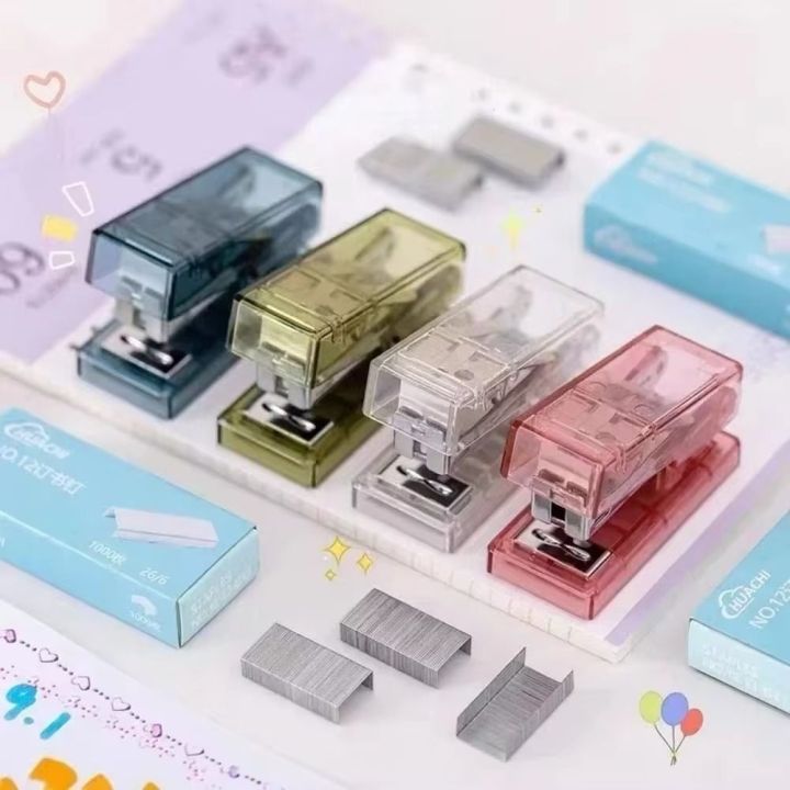 Office Bookbinding Supplies Mini Mini Stapler Transparent Multifunction ...