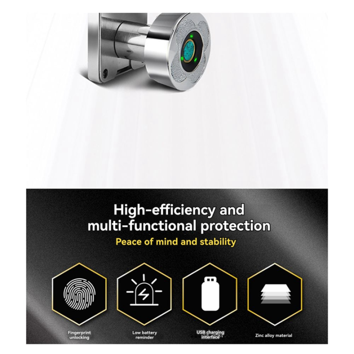 Fingerprint Lock Electronic Door Lock Double Door Low Consumption No ...