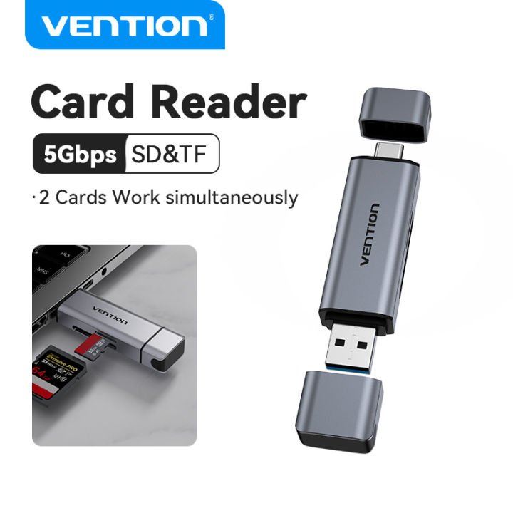 Vention Card Reader USB Memory SD Card Reader Type C USB 3.0 to SD TF ...