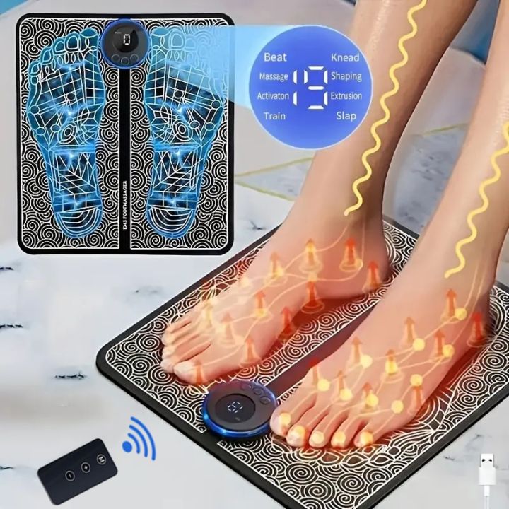 Rechargeable Foot Massage Pad Acupoint Electric Relieves Foot Pain ...
