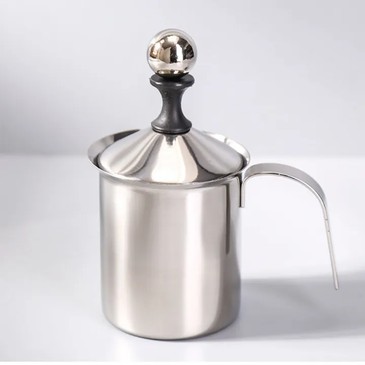 Milk Frother Milk Jug 400Ml Stainless Steel Milk Froth Pot Suitable for ...
