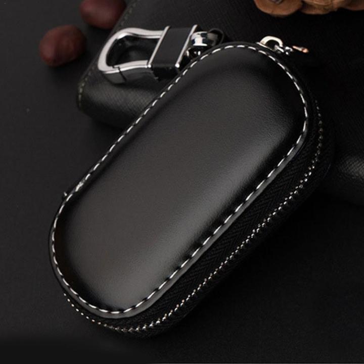 【Alizeker Mall】Car Key Bag Leather Key Faraday Entry Fob Pouch Car ...
