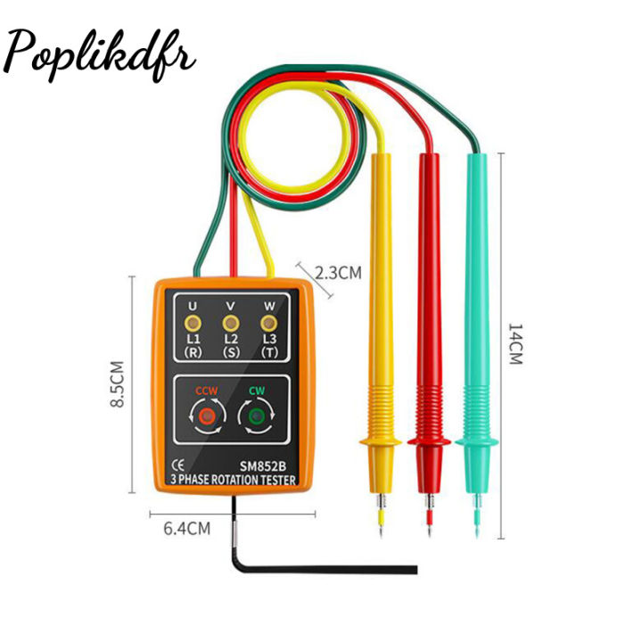 Sm852b 3 Phase Detector Sequence Rotation Measurement Meter Digital ...