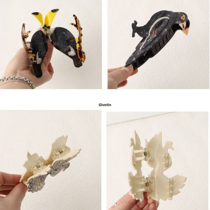 Sweet Cute Hair Claw Grasp Crow Bird Hair Clip Creative Woodpecker ...