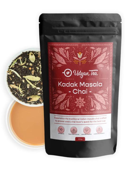 Udyan Tea Kadak Masala Chai, 250g (100 Cups)|Spice Chai latte with ...