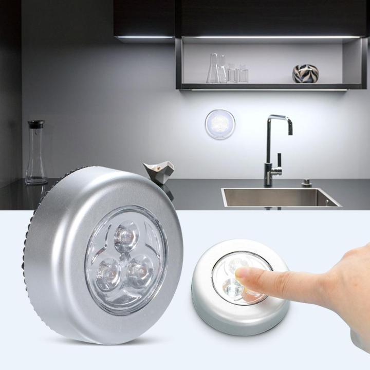 Led -Powered Wireless Night Tap Touch Lamp -On Push For Closets ...