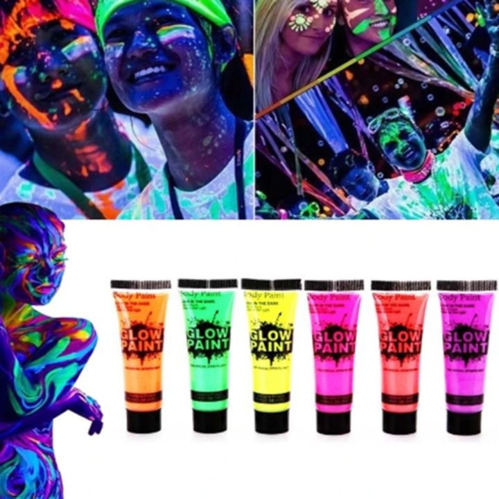 Body Face Paints Set 10ml Face Fluorescent Glow Paint Kids Makeup ...