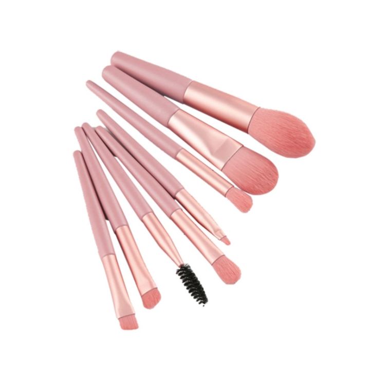Compact Makeup Brush Set - 8 Must-Have Brushes for Perfect Application ...