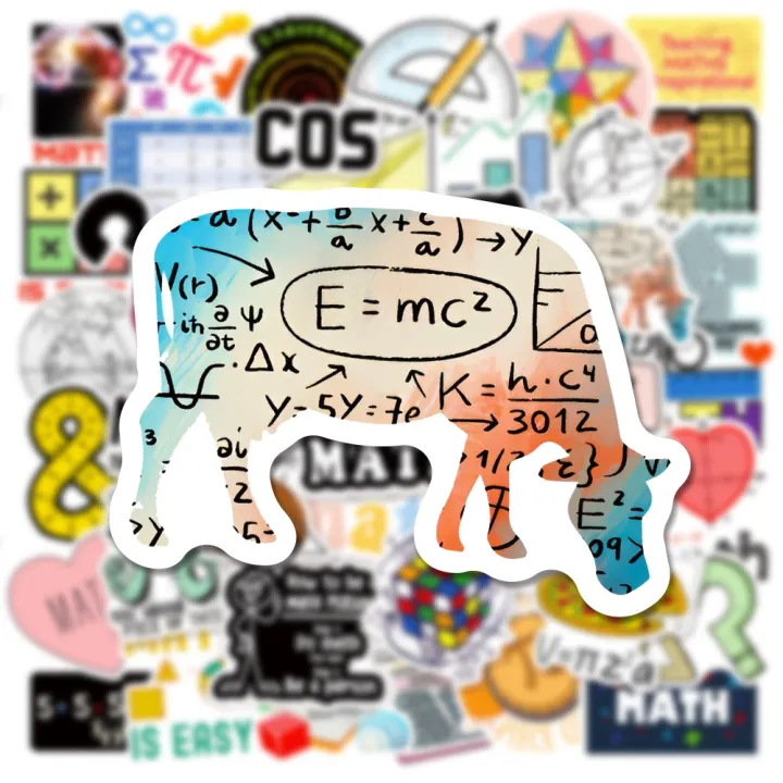 50pcs Mathematics Math Element Decals Pack Anime Sticker For Kids Diy ...