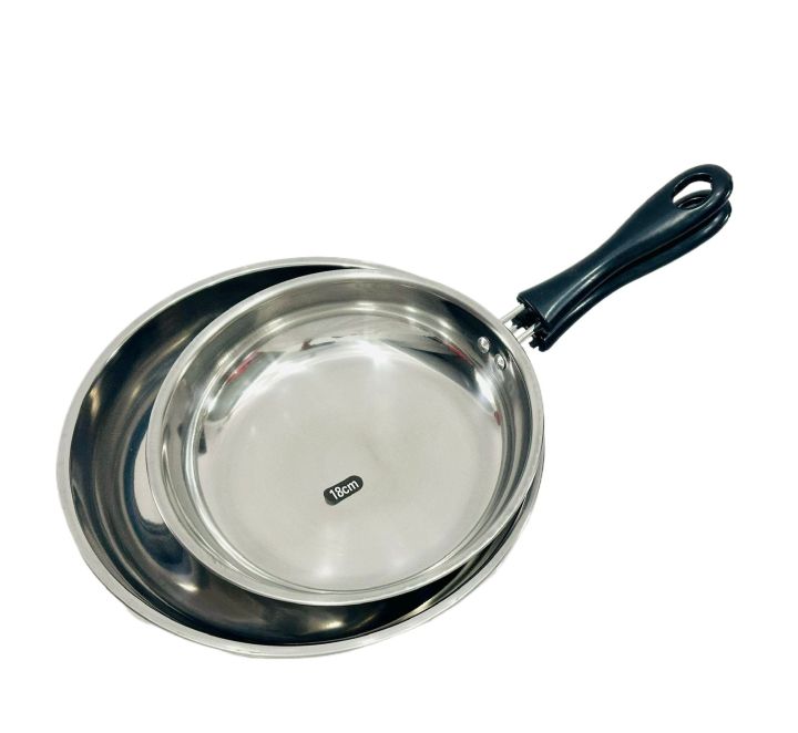 2pcs silver fry pan set (size - 18cm/22cm) | Daraz.lk