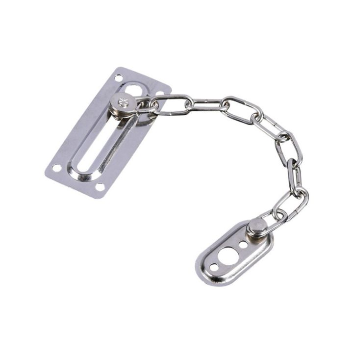 Anti Theft Stainless Stee Security Door Chain Silver Office Lock Guard ...