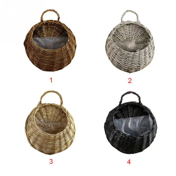 【Miga Plaza】For Garden With Handle Natural Handmade Green Vine Hanging ...