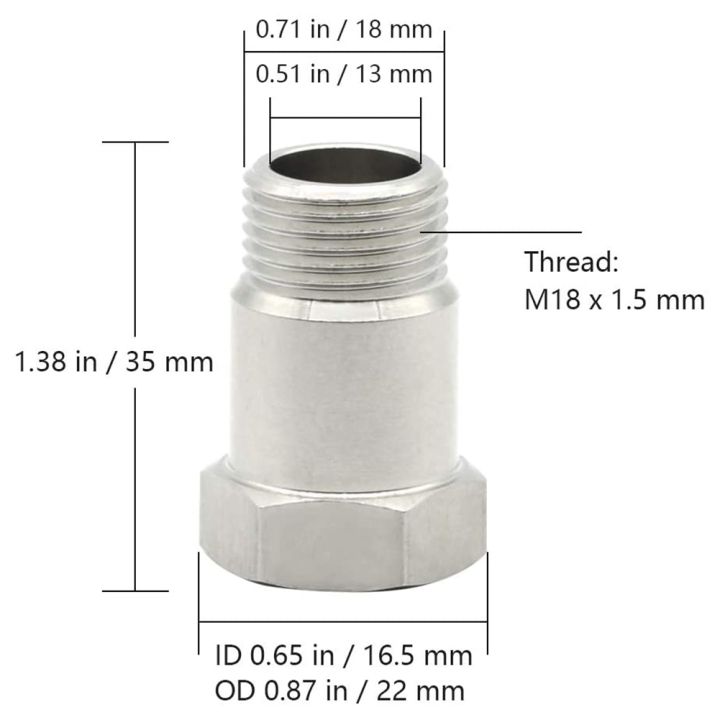 o2 sensor extender-2 x Connector Plug-silver | Daraz.lk
