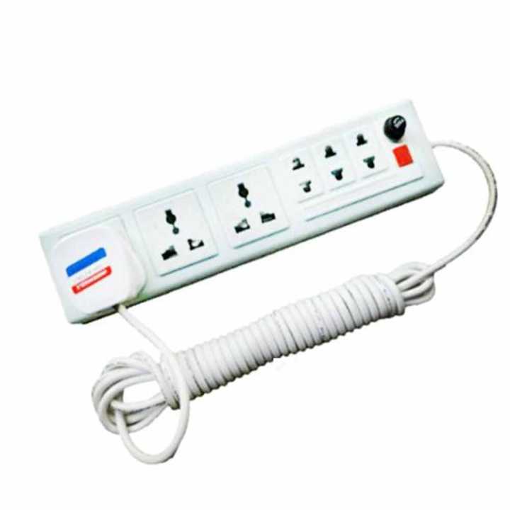 Power Strip 5m 6 Sockets Surge Protector Wire cord AC Plug Socket ...