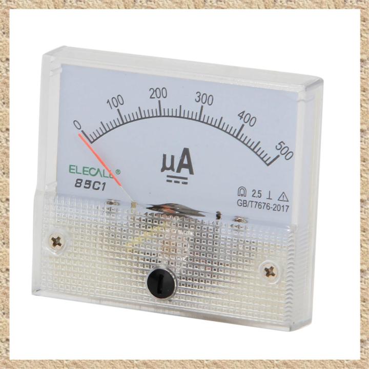 85C1-A DC 0 - 500UA Pointer DC Ammeter Analog Current Panel Ampere ...