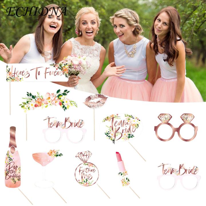 ECHIDNA Bride Prop Various Patterns Team Bride to Be Paper Photo Booth ...