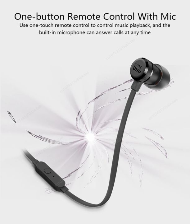NEW JBL TUNE 290 Wired Stereo Earphone Sport Pure Bass Headset T290 1 ...