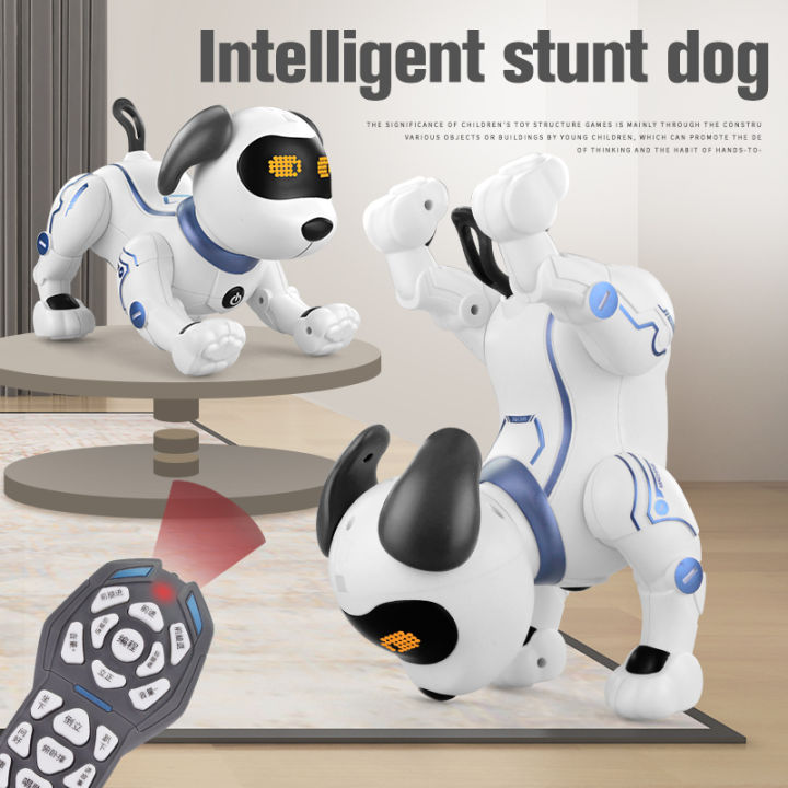 Kids toys remote control pet dancing dog smart stunt robot dog singing ...