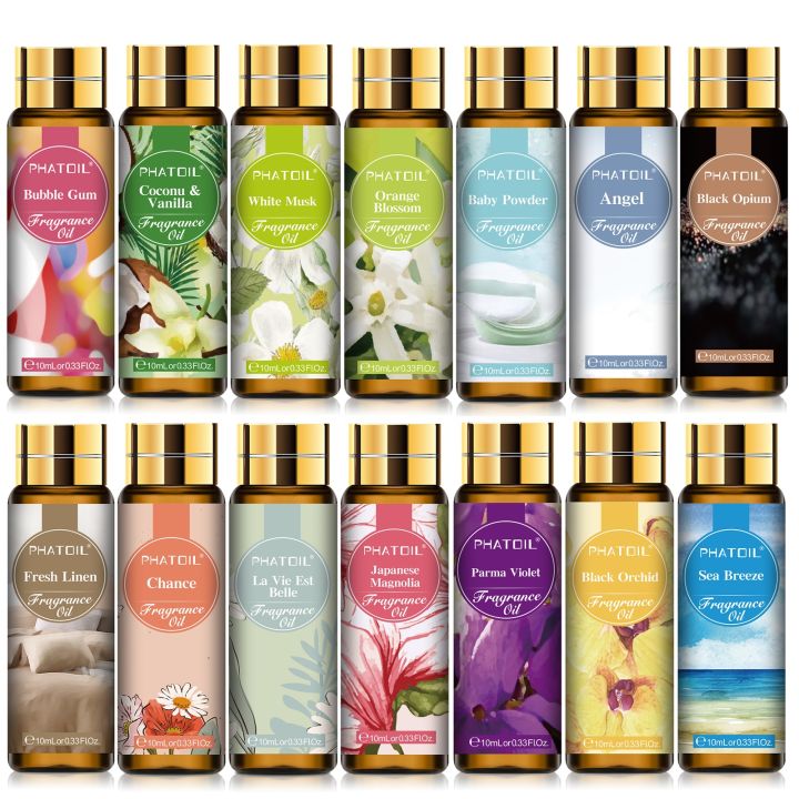 NEW PHATOIL 10ml Fragrance Oil with Dropper White Musk Bubble Gum Sea ...
