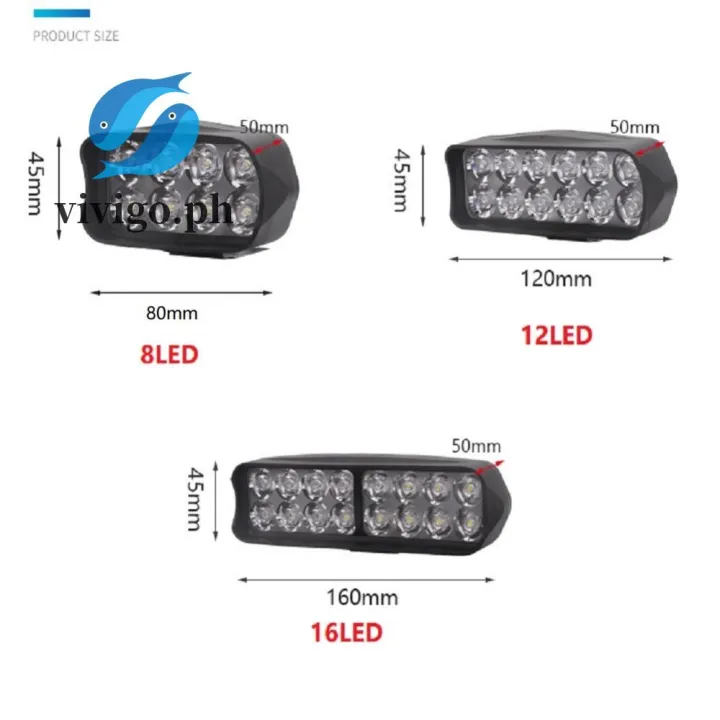 Headlight Accessories Tricycle Lamp Work Light 160x50x45mm Electric ...