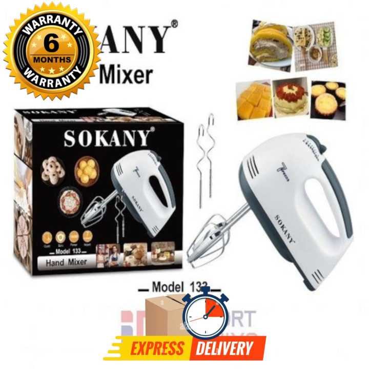 Sokany High-power Electric Whisks Hand Mixer With Chrome Beater, Dough ...