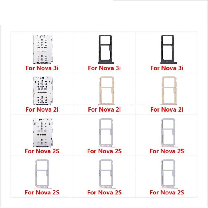 Sim Card Tray Socket Slot Reader Adapter Micro SD Card Parts for HuaWei ...
