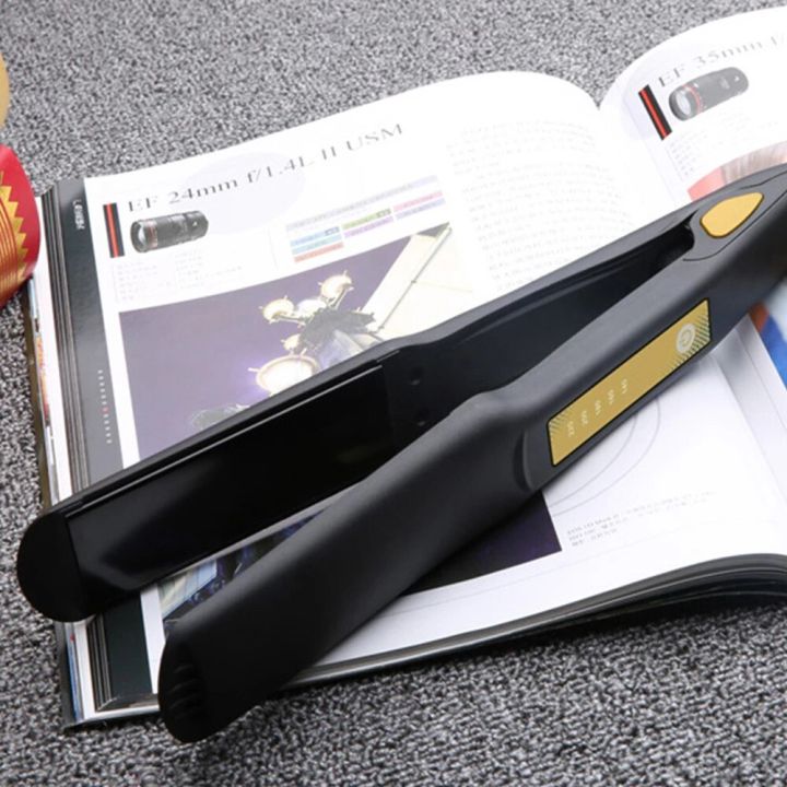 Professional Straightening Irons Tourmaline Ceramic Heating Wide Plate ...