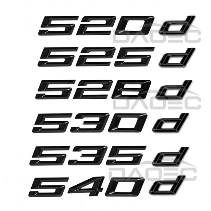 Car 3D ABS Trunk Letters Logo Badge Emblem Decal Sticker For BMW 5 ...