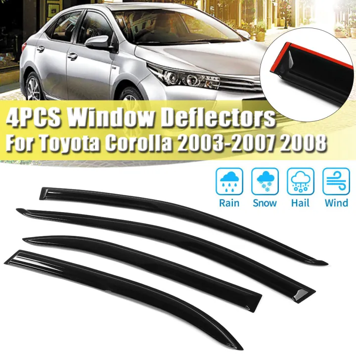 For Toyota Corolla 2003-2007 2008 WINDOW DEFLECTOR Motors VISOR VENT ...