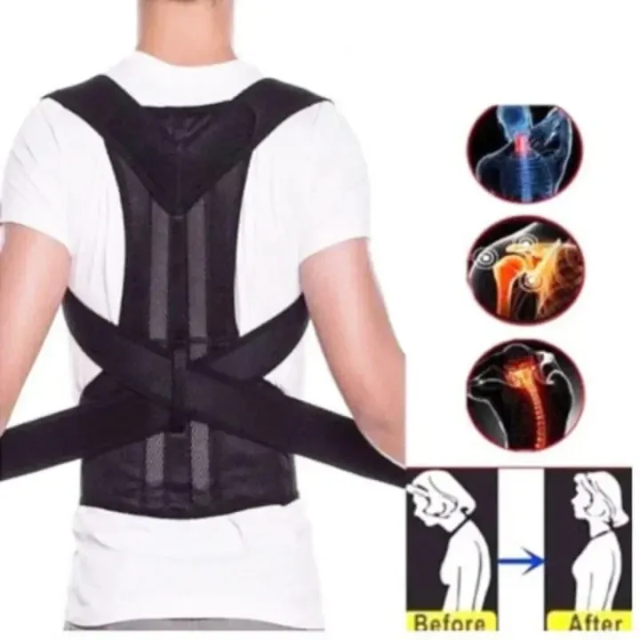 Reinforced Belt Lumbar Column Posture Corrector Vest Adjustable Back ...