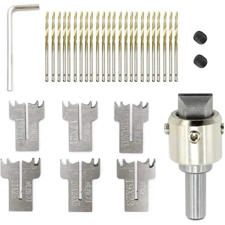30 PCS Ring Drill Bit Set, 16-21mm Blades Ring Maker Bead Drill Bit ...
