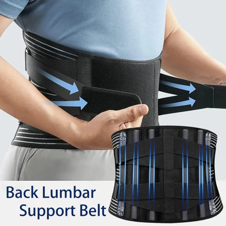 Lumbar Support Belt Adjustable Double Pull Back Breathable Medical ...