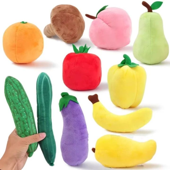 Creative Garlic Strawberry Fruits Plush Toy Broccoli Watermelon Pumpkin ...