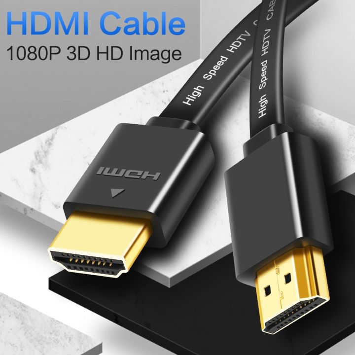 [ 1.5M, 3M, 5M, 10M ] HDMI Cable 1080p 3D Video Cables Flat Cable HDMI ...