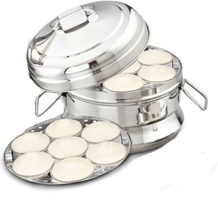 Stainless Steel Idly Maker, Idly Panai, Idly Pot, with 2 Idly Plates (9 ...