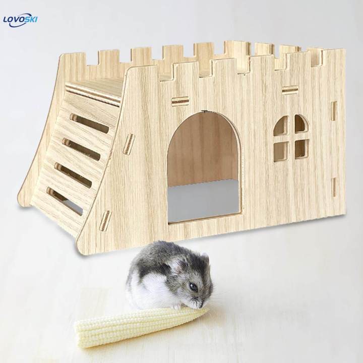 Pet Hideout Pet Wooden House Hamster House Hamster Corner House for ...