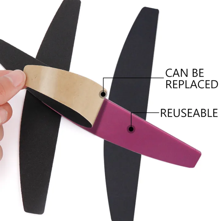 Fashion 1PCS Plastic Nail File Replacement Nail Buffer Block Metal ...
