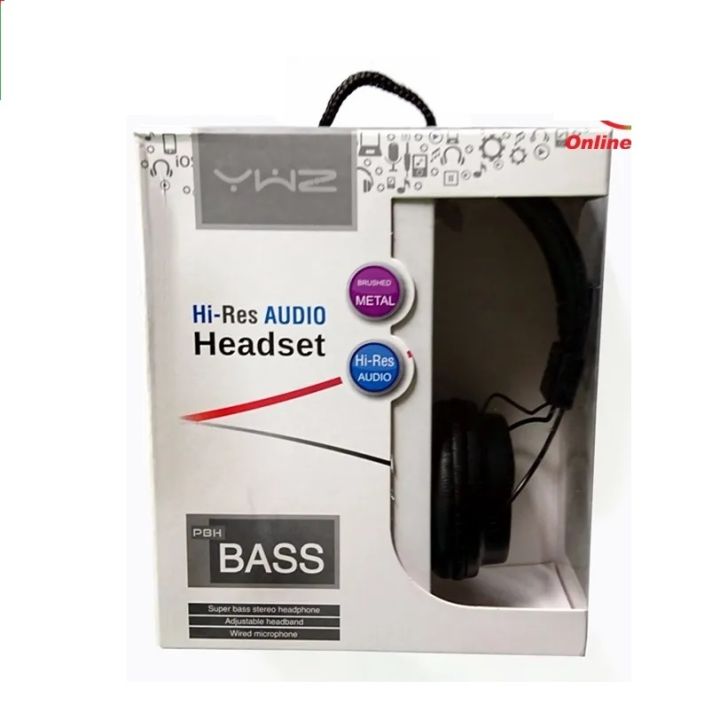 YWZ PBH Headphone Hi Res Audio Super Bass Wired Headset Original | Daraz.lk