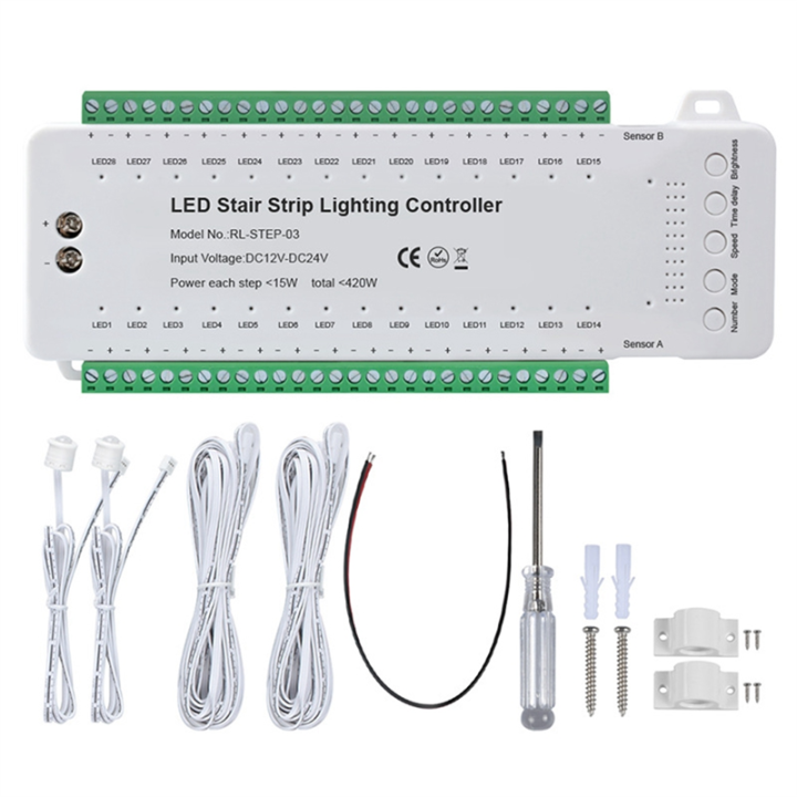 Stair LED Motion Sensor Controller LED Strip Dimmer Stairway Light ...