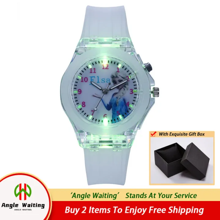 [With Box] Angle Waiting Frozen Children Watches LED Digital Watch for ...