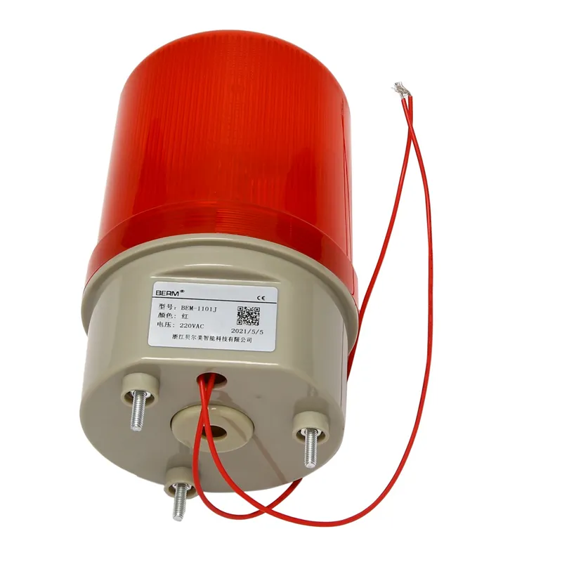 6X Industrial Flashing Sound Alarm Light,BEM-1101J 220V Red LED Warning ...