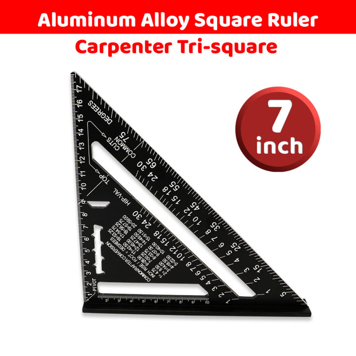 Aluminum Alloy Triangle Rule 90 Degree Thickening Angle Ruler Carpenter ...