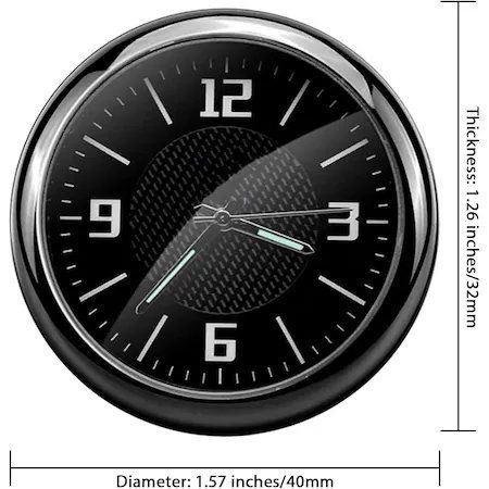 Jam Analog Interior Mobil Quartz Car Dashboard Classic Clock, Car Clock ...