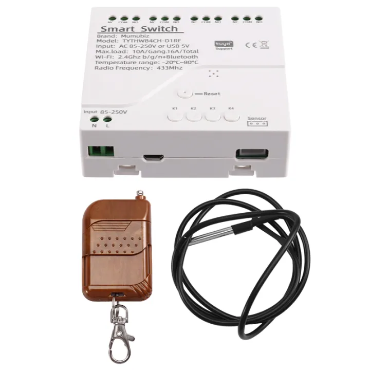 Tuya Smart Switch Temperature Sensor Monitor AC 85-250V Wireless Smart ...