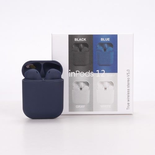 Inpods 12 Black Matte Wireless Earbuds i12 black Bluetooth Earphone ...