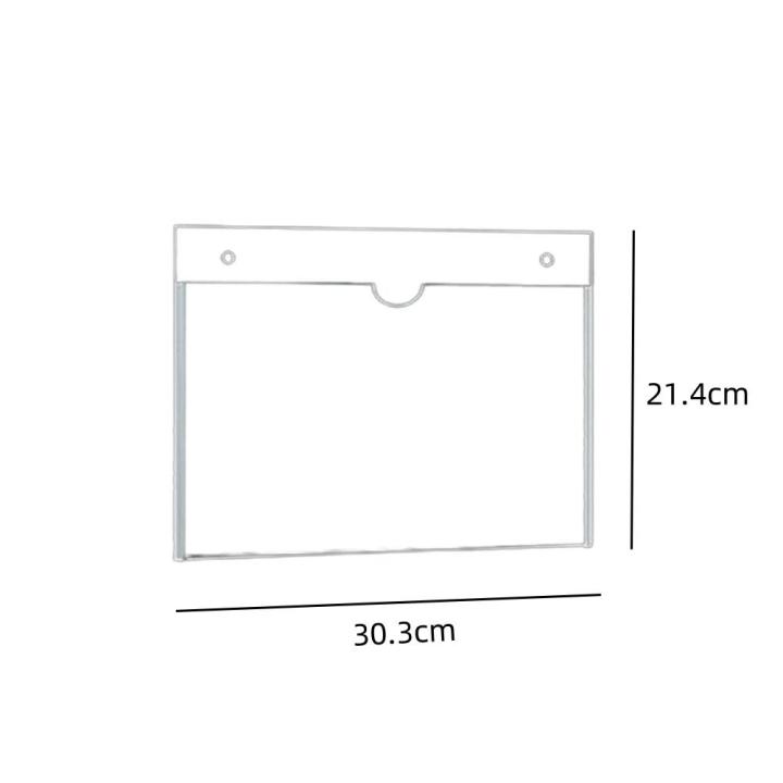 Transparent A4 Paper Holder Smooth Edges Card Slot Holder Cut Accurate ...