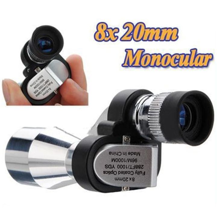 8x20 HD Night Vision Mini Pocket Zoom Monocular Outdoor Portable ...