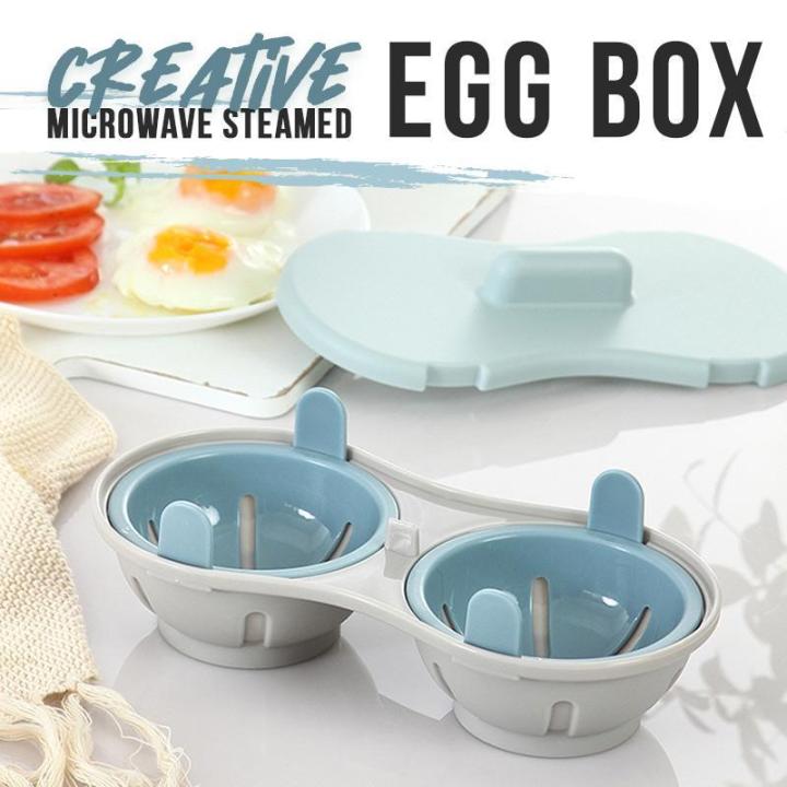 Steamed Egg Box Creative Microwave Steamed Egg Tray Tray Two Egg ...