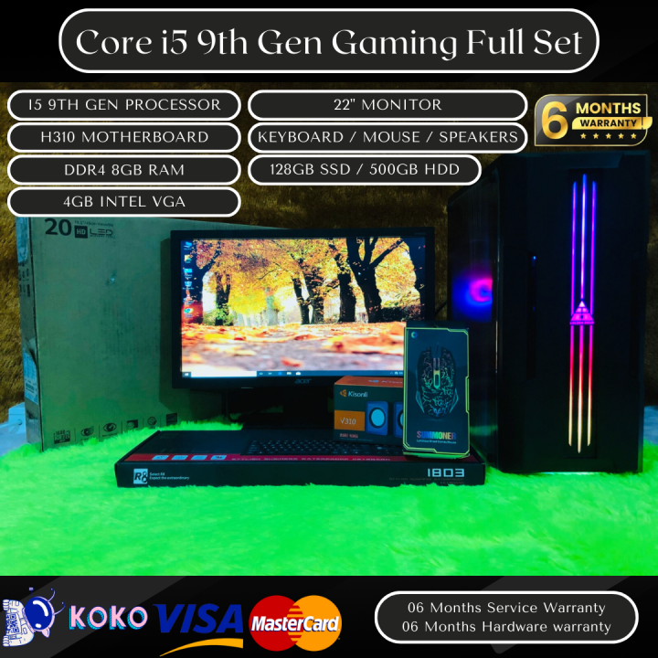 Core I5 9th Gen RGB Gaming Desktop PC Computer Full Set | 8GB Ram ...