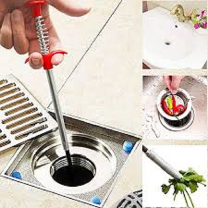Sink Drains Grabber Tool Flexible Long Reach Claw Pick Up Narrow Bend ...